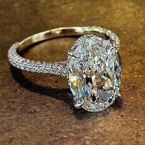 Jewelry | 925 Stamp Big Rock Engagement Silver Ring | Poshmark